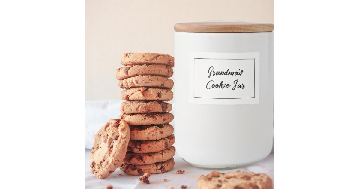 Personalized Cookie Label, Grandma's Cookie Jar Food Label | Zazzle