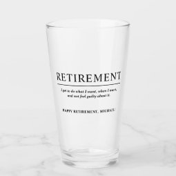 Personalized Cool Custom Retirement Beer Glass | Zazzle