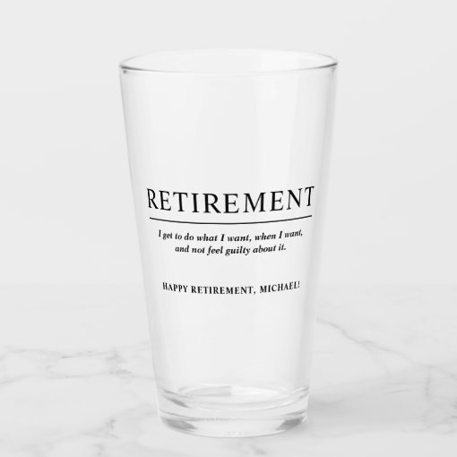 Personalized Cool Custom Retirement Beer Glass | Zazzle