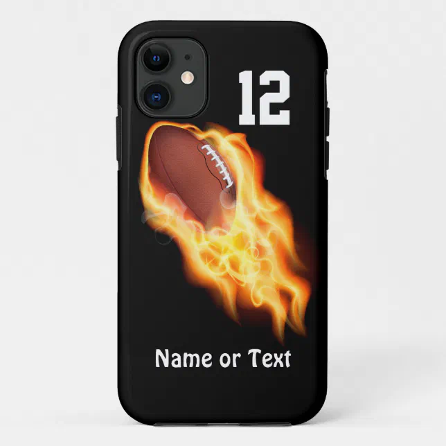 PERSONALIZED Cool Flaming Football iPhone 5S Case | Zazzle