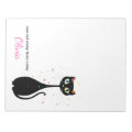 Personalized Cool Kitty Cat Modern Minimalist Notepad | Zazzle