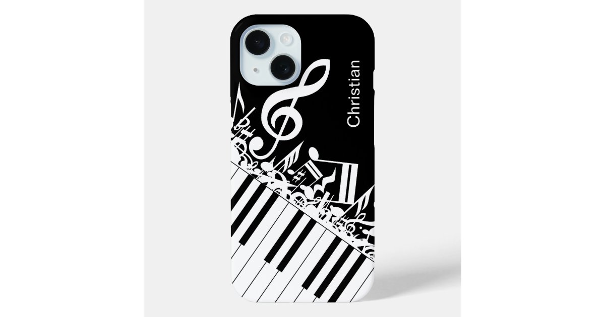 Personalized cool Musical Notes and Piano Keys Case-Mate iPhone Case ...