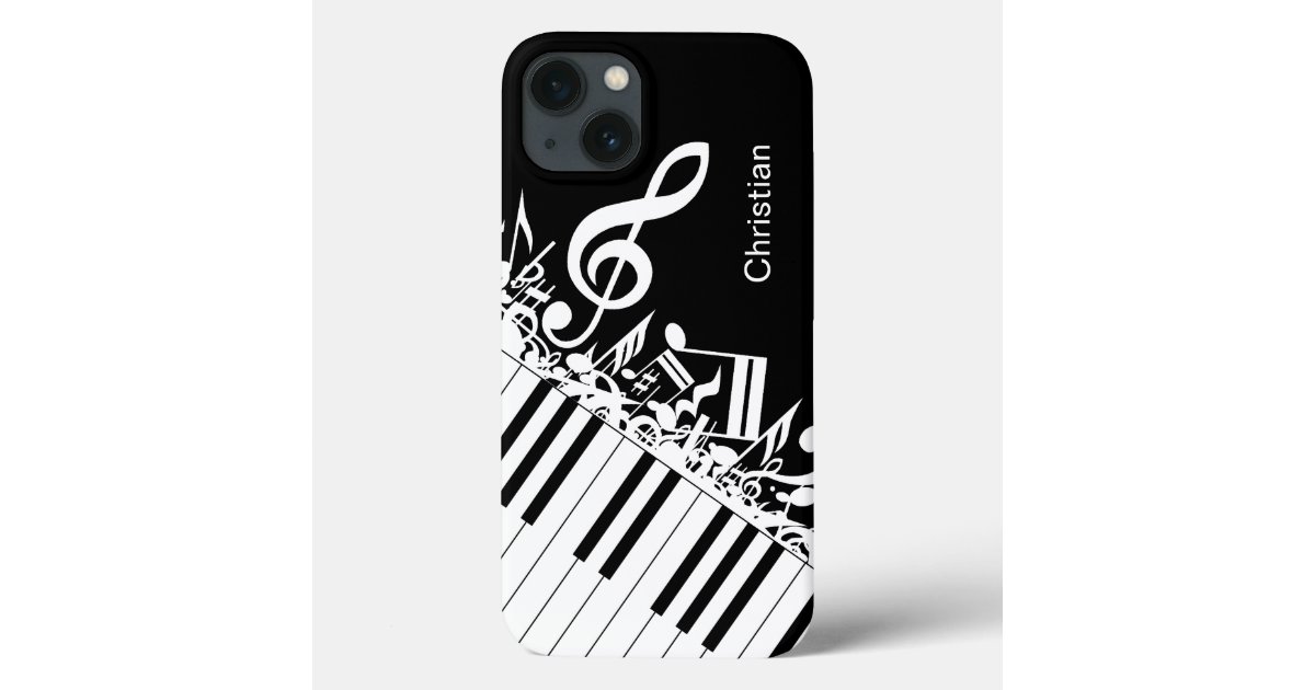 Personalized cool Musical Notes and Piano Keys Case-Mate iPhone Case ...