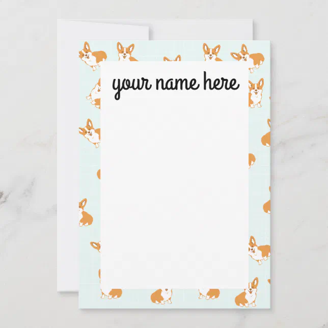 Personalized Corgi Notecards | Zazzle