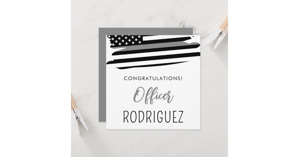 Personalized Corrections Academy Graduation Modern Card | Zazzle