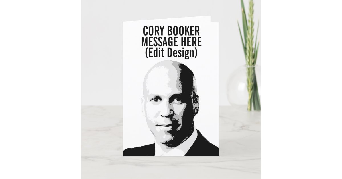 Personalized Cory Booker Card | Zazzle