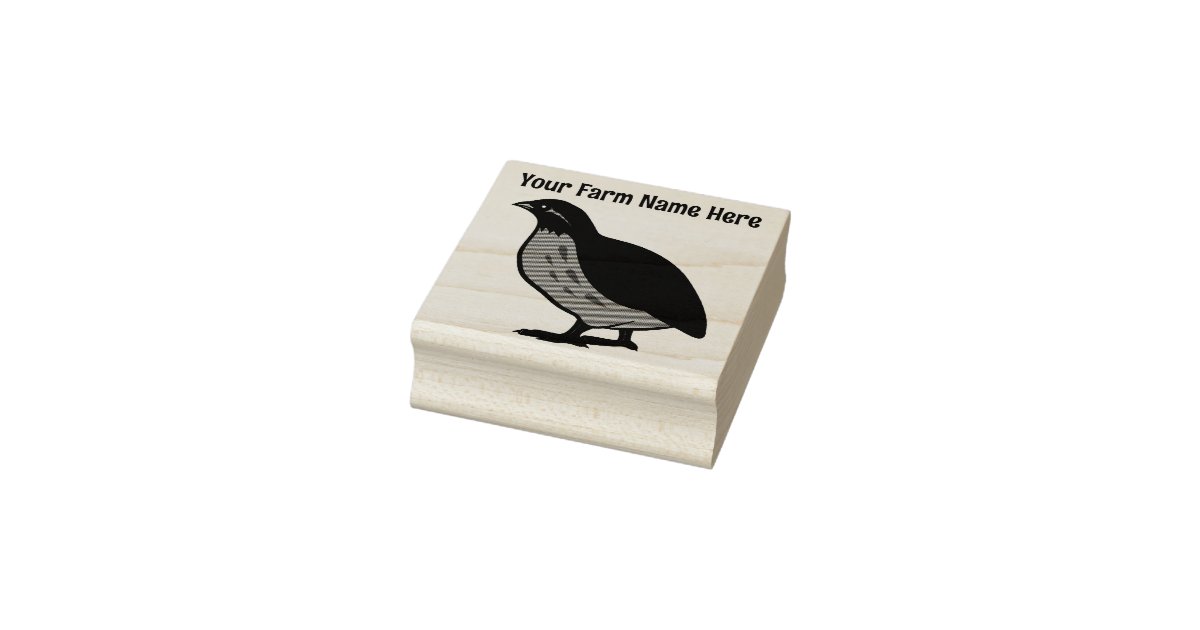 Personalized Coturnix Quail Farm Stamp | Zazzle