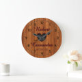 Personalized Country Style Faux-Wood Wall Clock | Zazzle