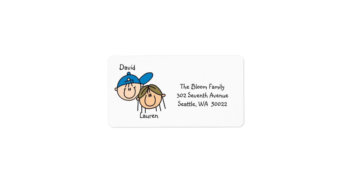 Personalized Couple Address Labels | Zazzle