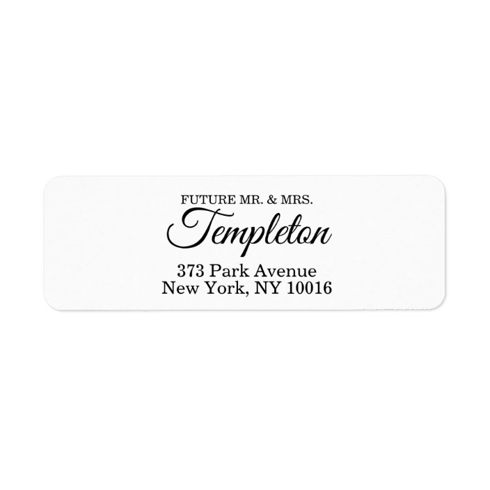 Personalized Couples Wedding Return Address Label | Zazzle.com