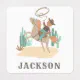 Personalized Cowboy Theme Boy's Clothing Label | Zazzle