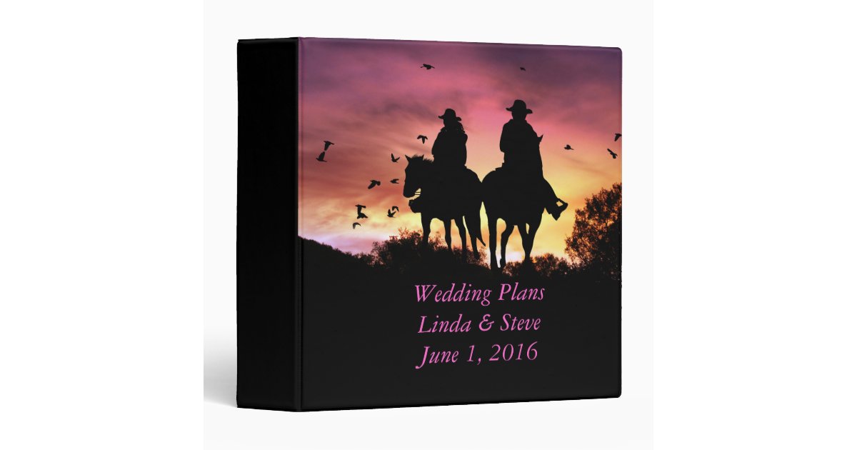 Personalized Cowboy Wedding Planning Binder | Zazzle