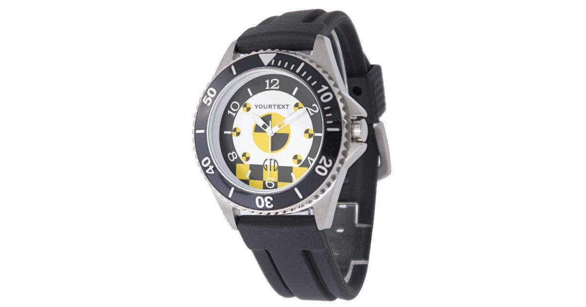 Personalized Crash Test Markers Graphics Watch | Zazzle