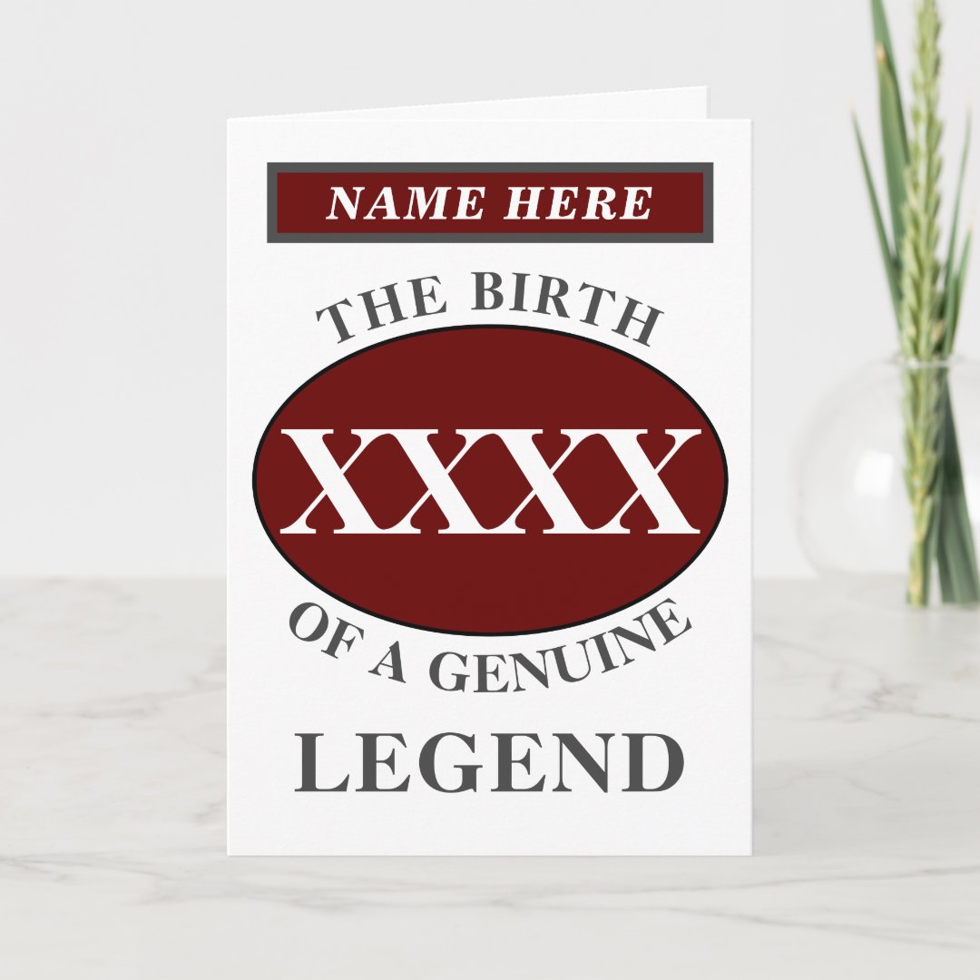 Personalized Create Your Own Year Legend Birthday Card | Zazzle