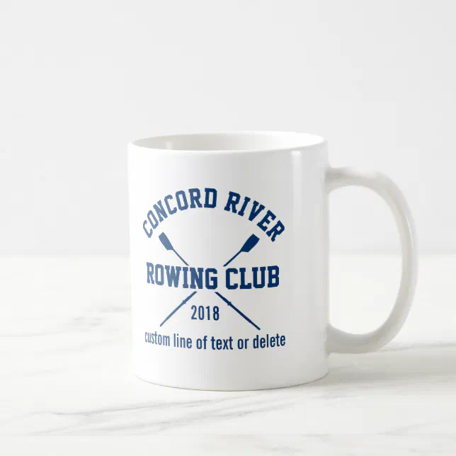 Personalized Crew Rowing Logo Oars Team Name Year Coffee Mug | Zazzle