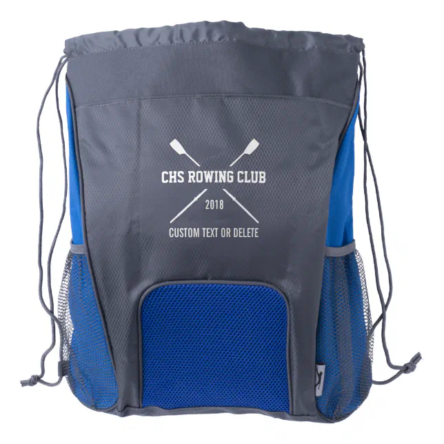 Personalized Crew Rowing Logo Oars Team Name Year Drawstring Backpack ...