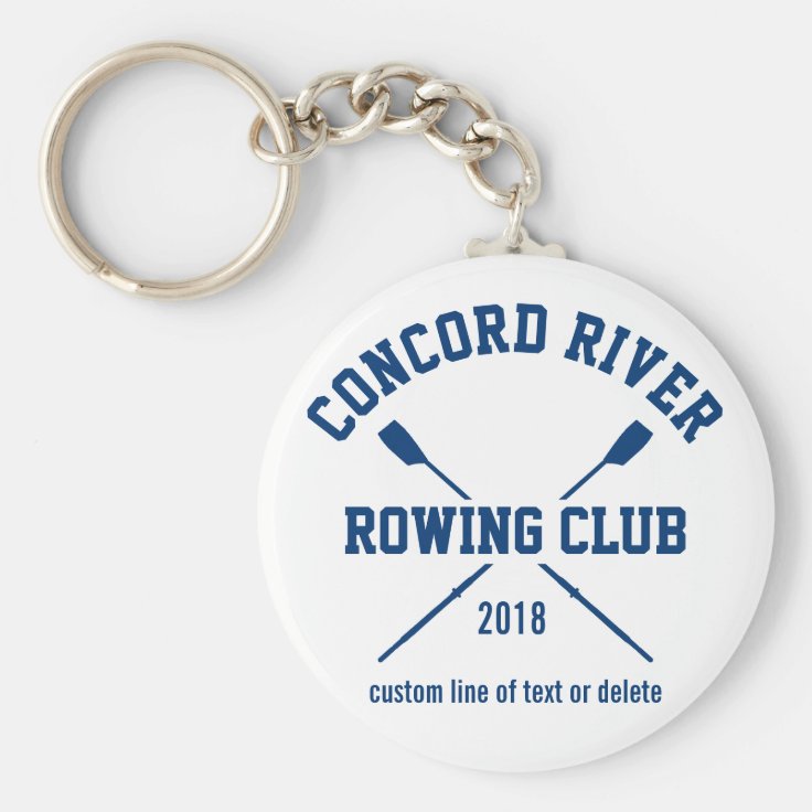 Personalized Crew Rowing Logo Oars Team Name Year Keychain | Zazzle