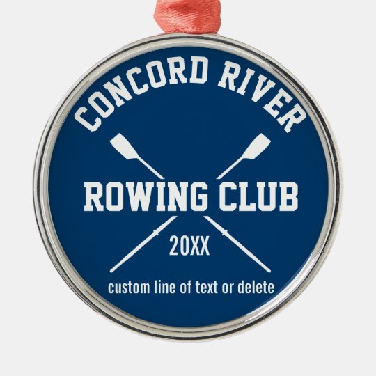 Personalized Crew Rowing Logo Oars Team Name Year Metal Ornament ...