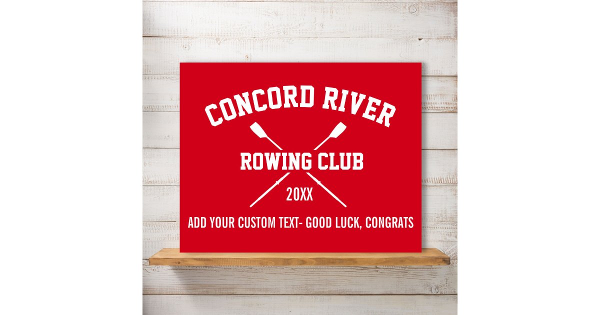 Personalized Crew Rowing Logo Oars Team Name Year Poster | Zazzle