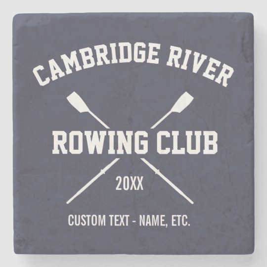 Personalized Crew Rowing Logo Oars Team Name Year Stone Coaster ...