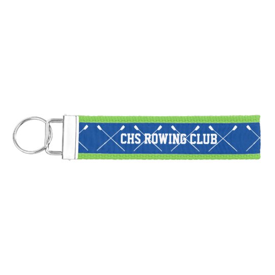 Personalized Crew Rowing Logo Oars Team Name Year Wrist Keychain ...