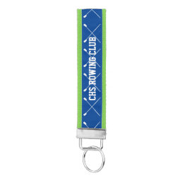Personalized Crew Rowing Logo Oars Team Name Year Wrist Keychain | Zazzle