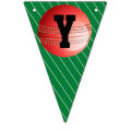Personalized Cricket Ball Happy Birthday Bunting Flags | Zazzle