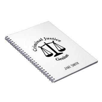 Personalized Criminal Justice Genius Notebook | Zazzle