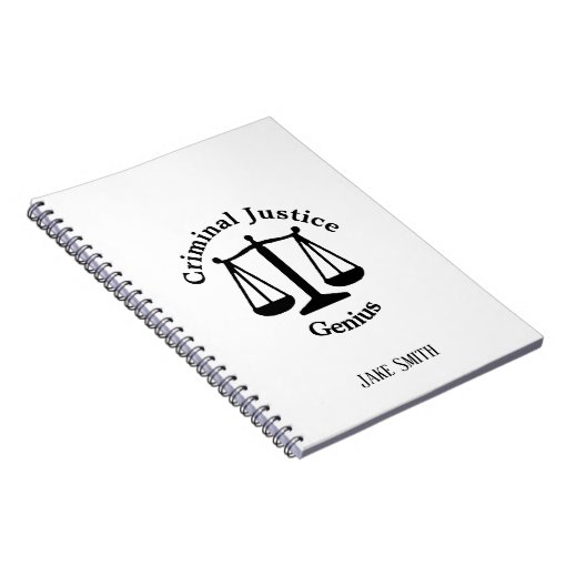 Personalized Criminal Justice Genius Notebook | Zazzle
