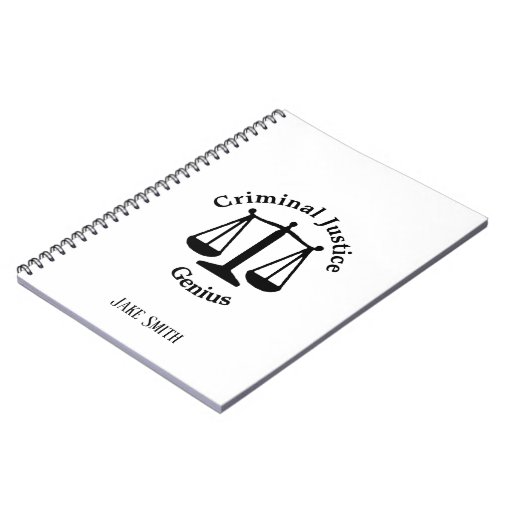 Personalized Criminal Justice Genius Notebook | Zazzle