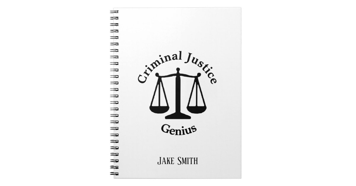 Personalized Criminal Justice Genius Notebook | Zazzle