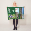 Personalized Cross Country Running Photo Collage Fleece Blanket | Zazzle