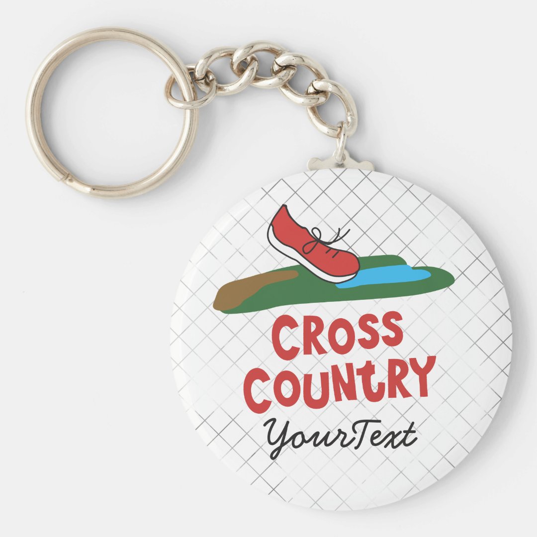 Personalized Cross Country - XC Running Shoe Keychain | Zazzle