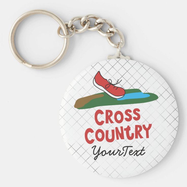 Personalized Cross Country - XC Running Shoe Keychain | Zazzle