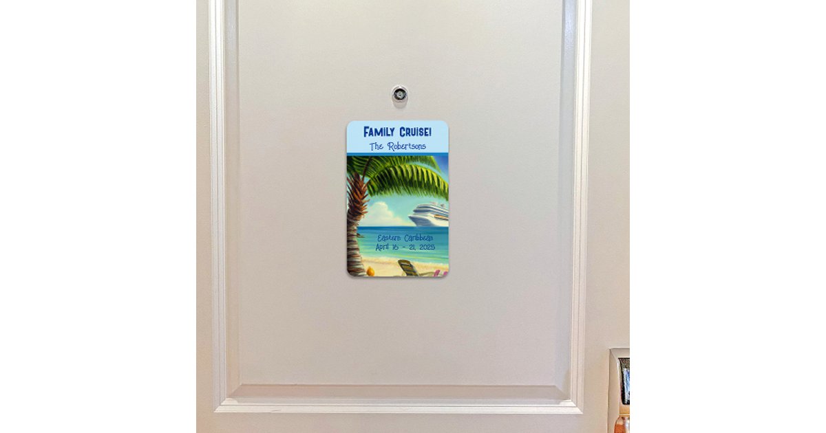 Personalized Cruise Ship Stateroom Door Magnet | Zazzle