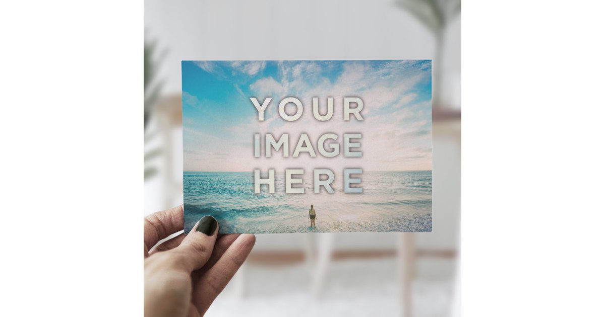 Personalized Custom 2 Photo Postcard | Zazzle