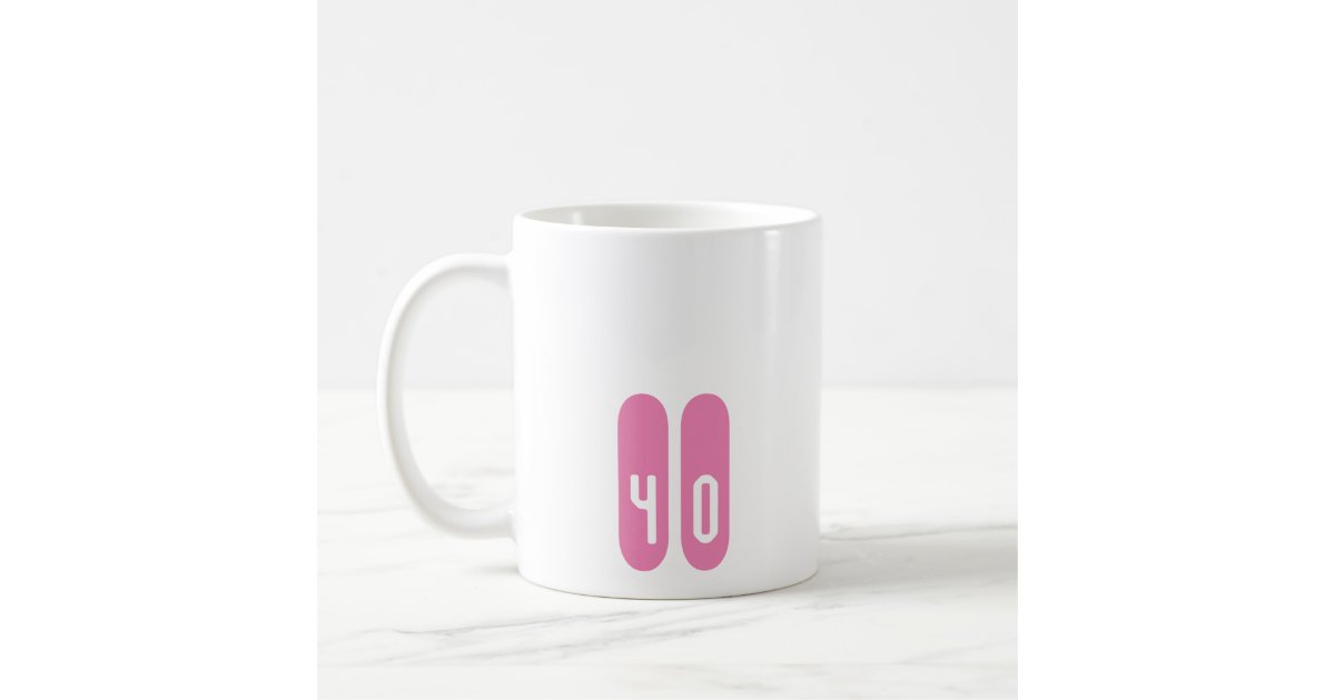 Personalized Custom 40 Mug, 40th birthday Coffee Mug | Zazzle