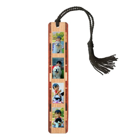 Personalized Custom 4-Photo Gift Quality Bookmark | Zazzle.com