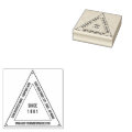 Personalized Custom Business Name Company Triangle Rubber Stamp | Zazzle