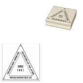 Personalized Custom Business Name Company Triangle Rubber Stamp | Zazzle