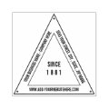 Personalized Custom Business Name Company Triangle Rubber Stamp | Zazzle