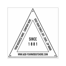 Personalized Custom Business Name Company Triangle Rubber Stamp | Zazzle