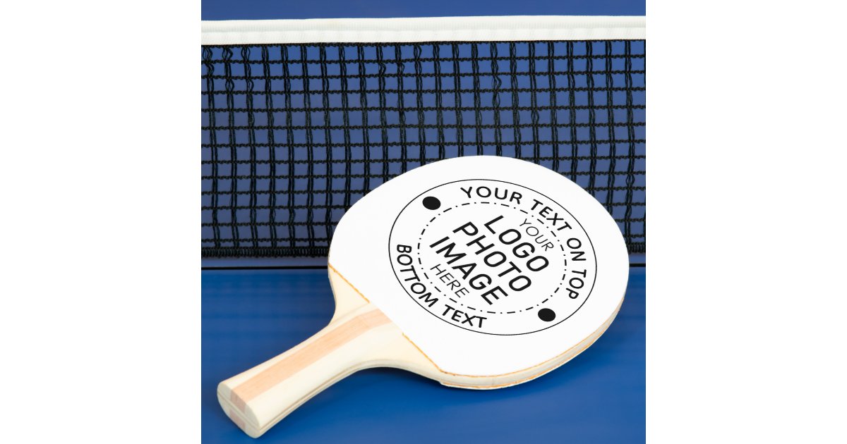 Personalized Custom Color Text Photo Logo Ping Pong Paddle | Zazzle