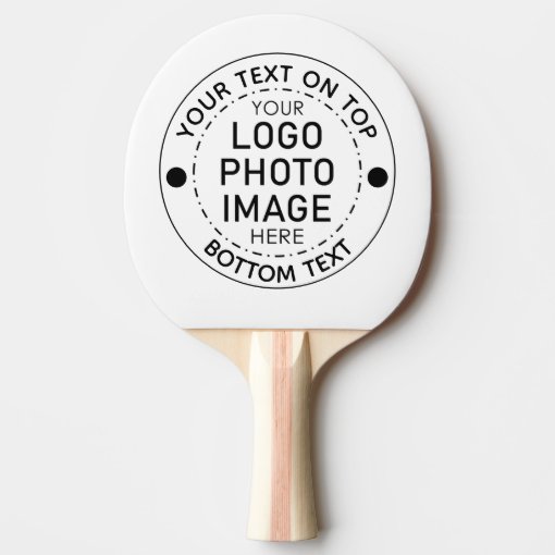 Personalized Custom Color Text Photo Logo Ping Pong Paddle | Zazzle