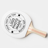 Personalized Custom Color Text Photo Logo Ping Pong Paddle | Zazzle