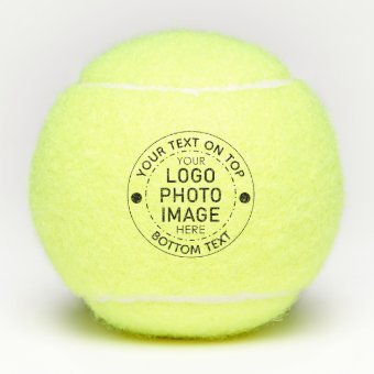 Personalized Custom Color Text Photo Logo Tennis Balls | Zazzle