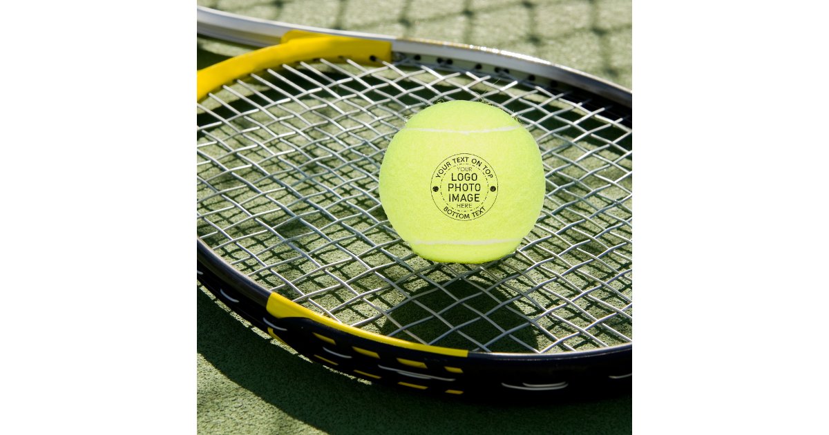 Personalized Custom Color Text Photo Logo Tennis Balls | Zazzle