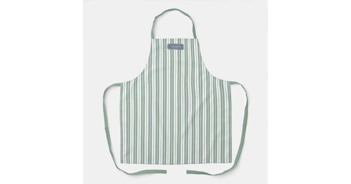 Personalized Custom Colors Rustic Country Stripes Apron | Zazzle