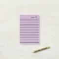 Personalized Custom Colour 4x6 Lined Post-it Notes | Zazzle