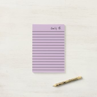 Personalized Custom Colour 4x6 Lined Post-it Notes | Zazzle